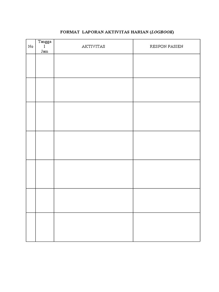 Format Laporan Aktivitas Harian | PDF