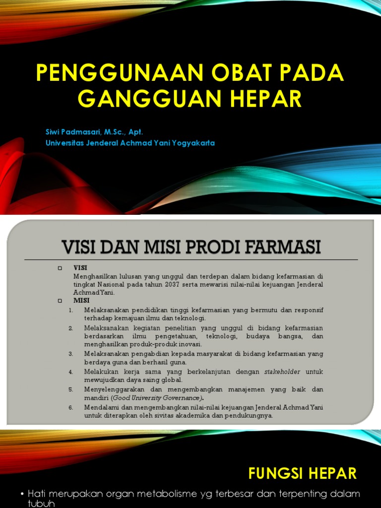 Penggunaan Obat Pada Gangguan Hepar PDF | PDF