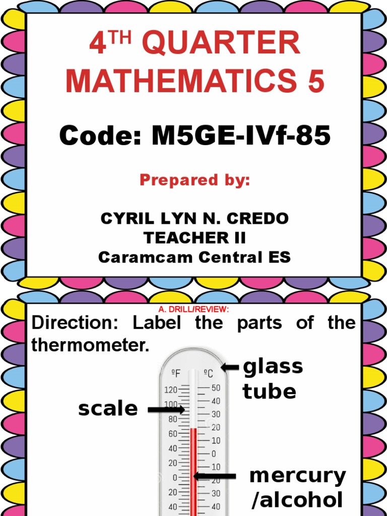 Read and Measure Temperature COT | PDF | Thermometer | Fahrenheit