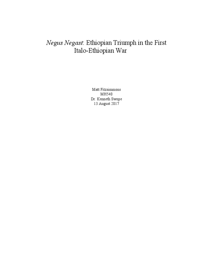 Ethiopian Victory at Adwa Explained | PDF | Ethiopia | Military Science