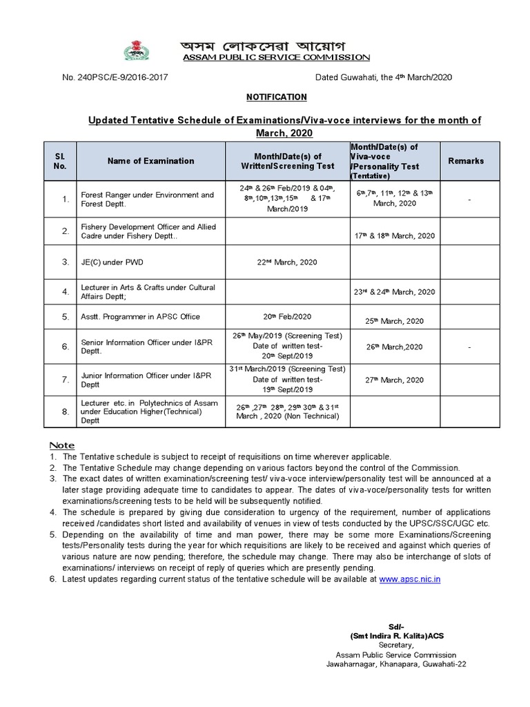 TT SCHEDULE UPDATED - Monthly - 4mar2020 | PDF