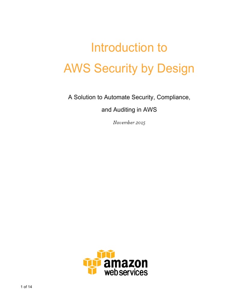 Intro To Security by Design | PDF | Amazon Web Services | Cloud Computing