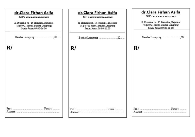 Contoh Resep Dokter | PDF