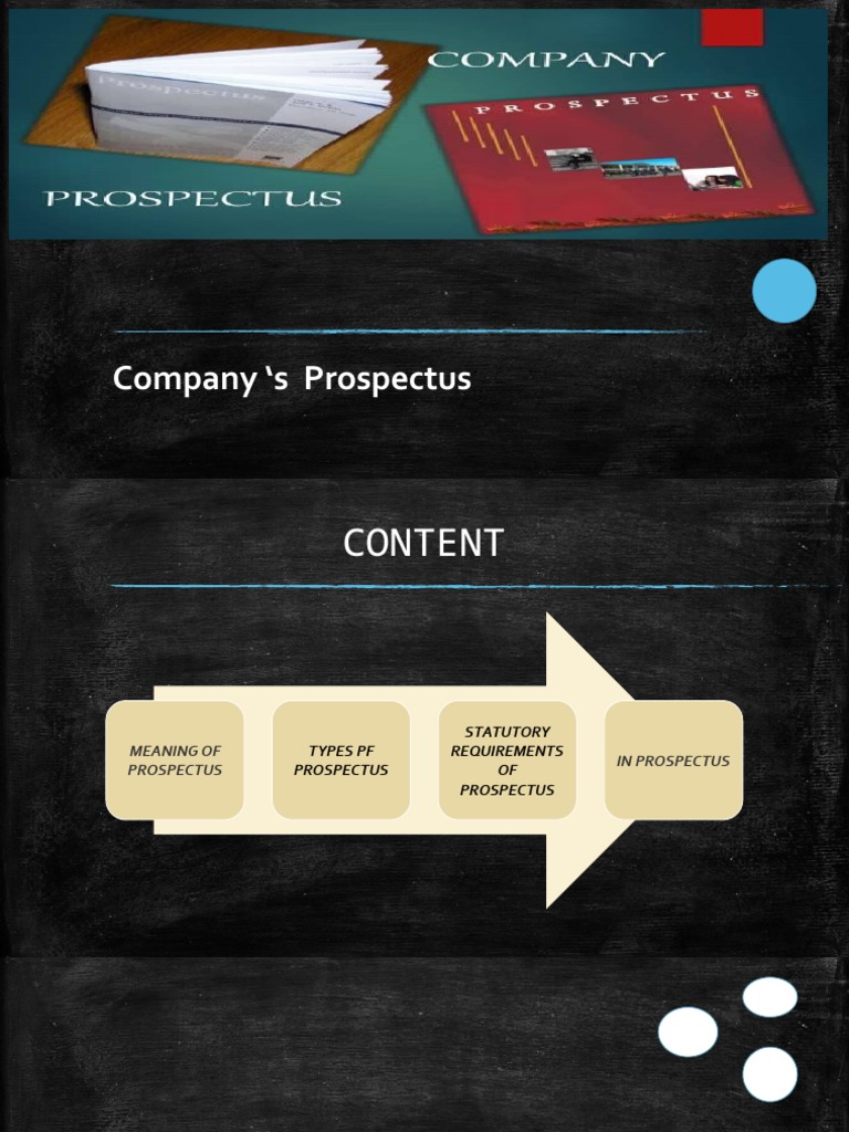 Types and Rules of Company Prospectus | PDF | Prospectus (Finance ...
