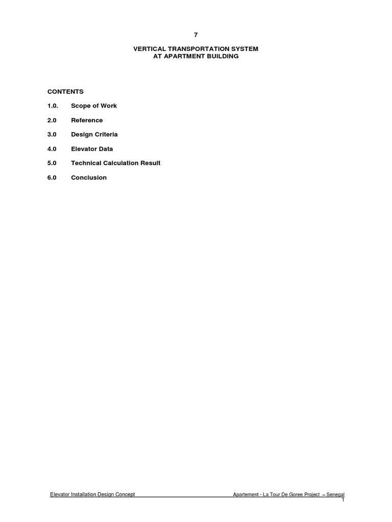 7 Vertical Transportation System at Apartment Building: Elevator ...