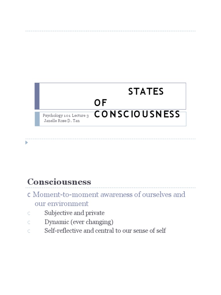 States of Consciousness | PDF | Sleep | Dream