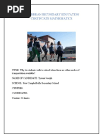 Sba Sample - Csec Math | PDF | Questionnaire | Chart