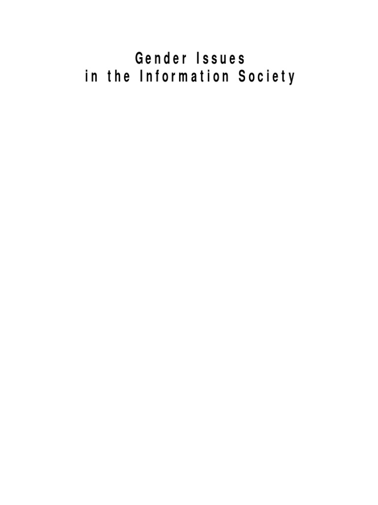 Gender Issues | PDF | Information And Communications Technology | Internet