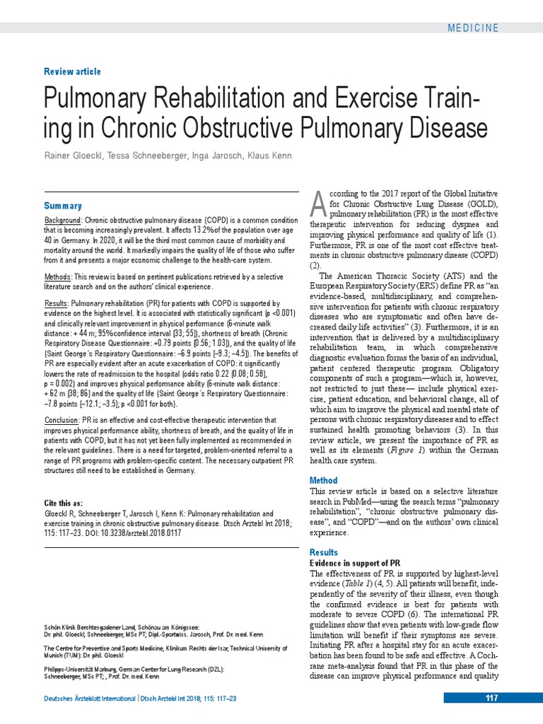 Epoc - Entrenamiento. | PDF | Chronic Obstructive Pulmonary Disease ...