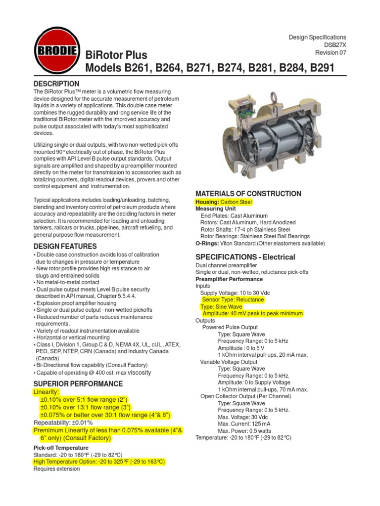 Birotor Plus Models B261, B264, B271, B274, B281, B284, B291 | PDF ...