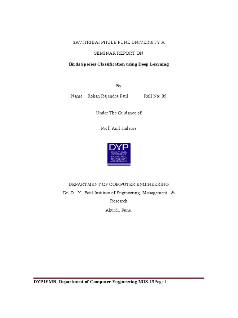 Birds Species Classification Using Deep Learning | Download Free PDF ...