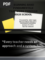 Beginning Band - First Day Lesson Plan | PDF | Aerophones | Elementary ...