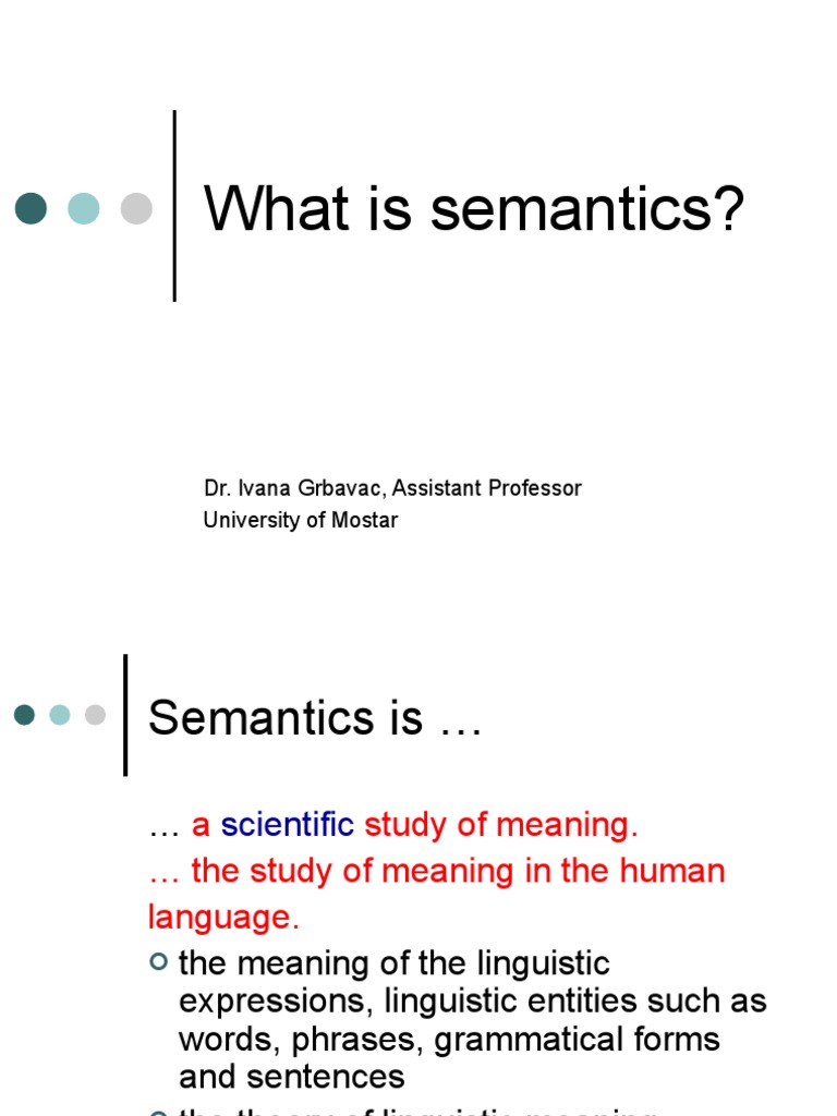 Understanding Semantics: The Study of Meaning in Language | PDF ...