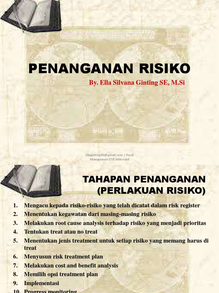 Manajemen Risiko: Tahapan dan Metode Penanganan Risiko | PDF