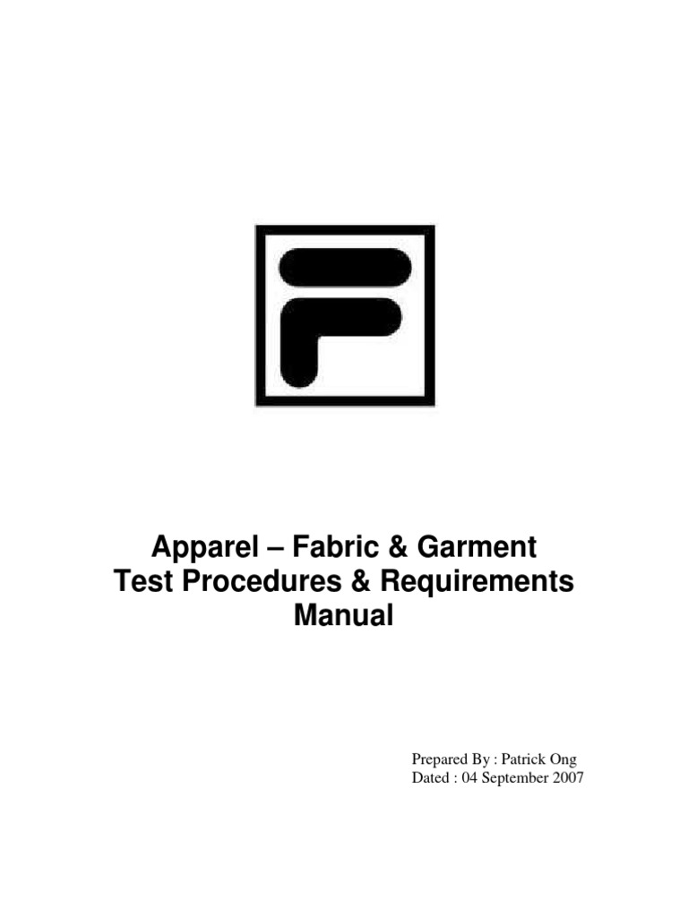 Apparel Fabric & Garment Testing Guide | PDF | Yarn | Dye