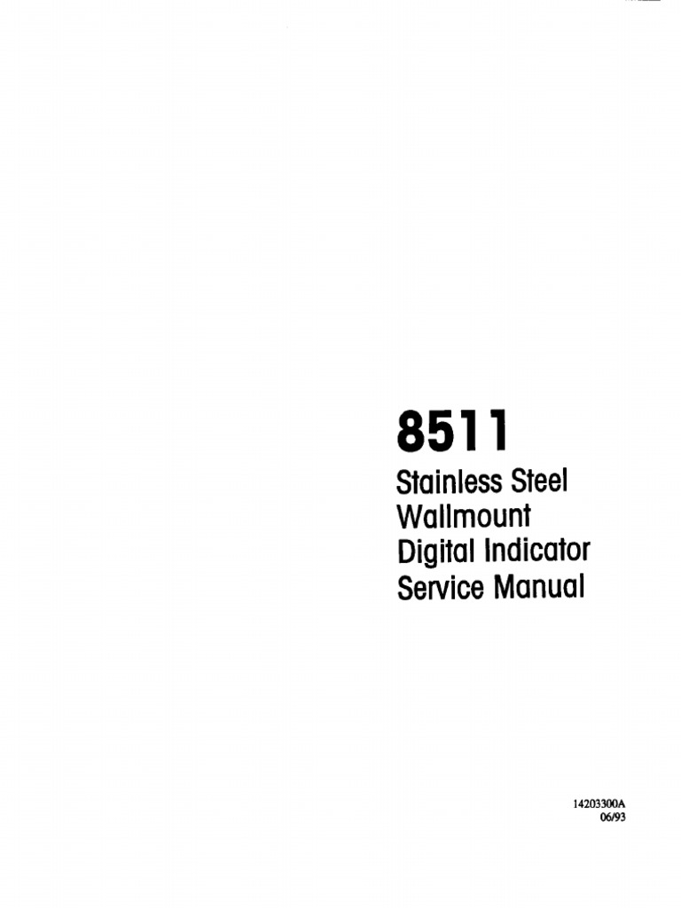 Manual Tecnico 8511 | PDF