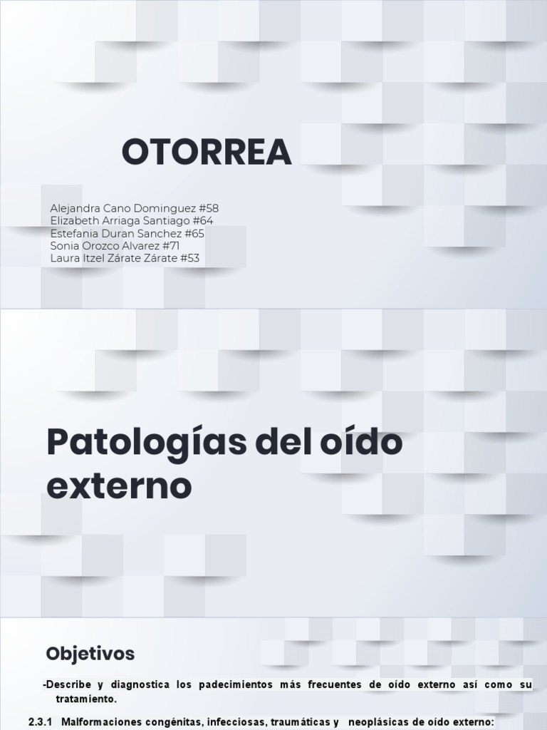 Otorrea | PDF | Oído | Condicion cronica