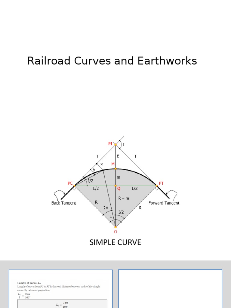 Railroad Curve Calculation Problems | PDF