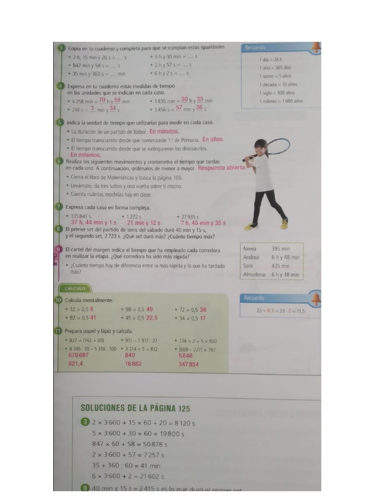 Solucionario Libro Matemáticas U7 5º | PDF