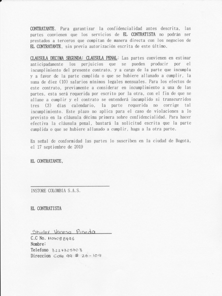 Contrato Firmado PDF | PDF