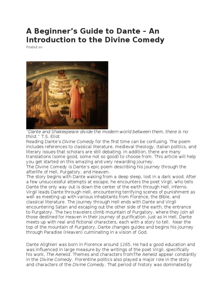 Beginners Guide To Dante | PDF | Divine Comedy | Dante Alighieri