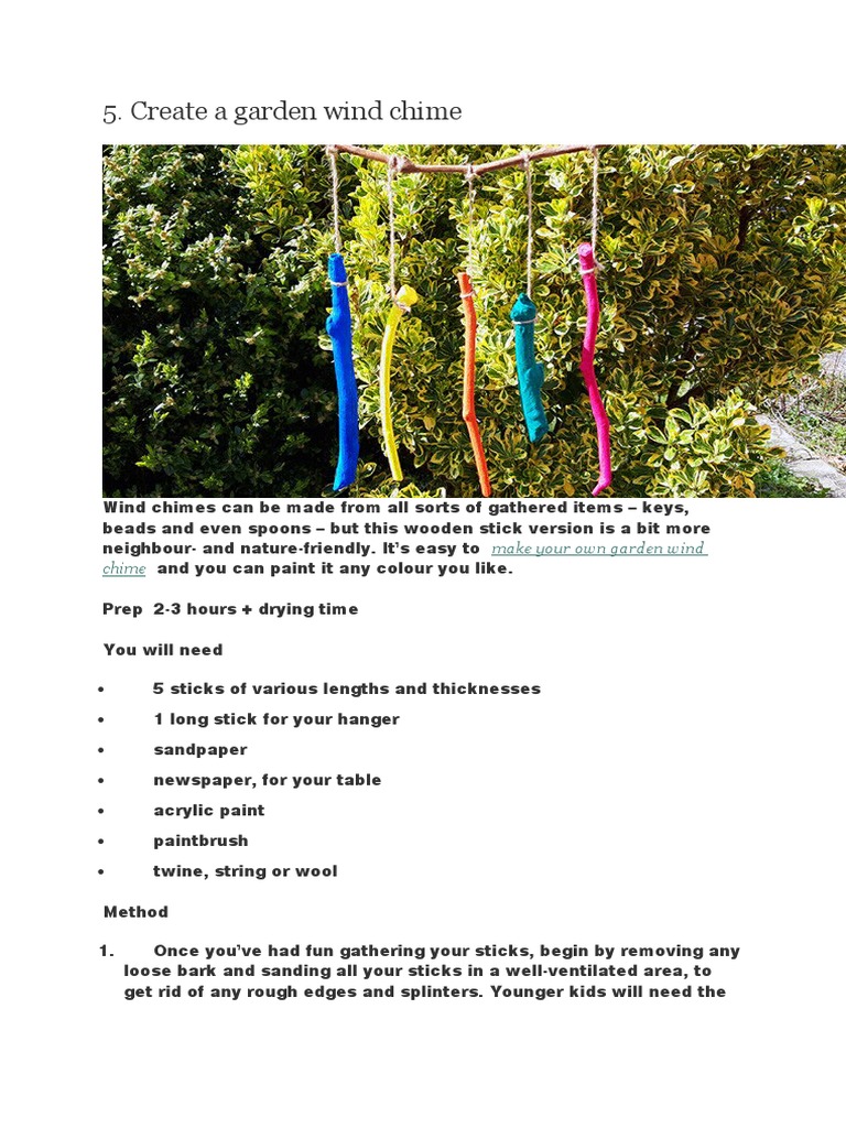 Create A Garden Wind Chime | PDF