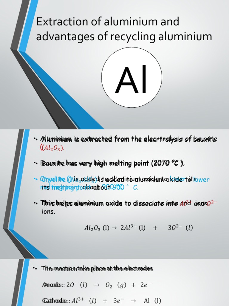 Extraction of Aluminium and Advantages of Recycling Aluminium | PDF