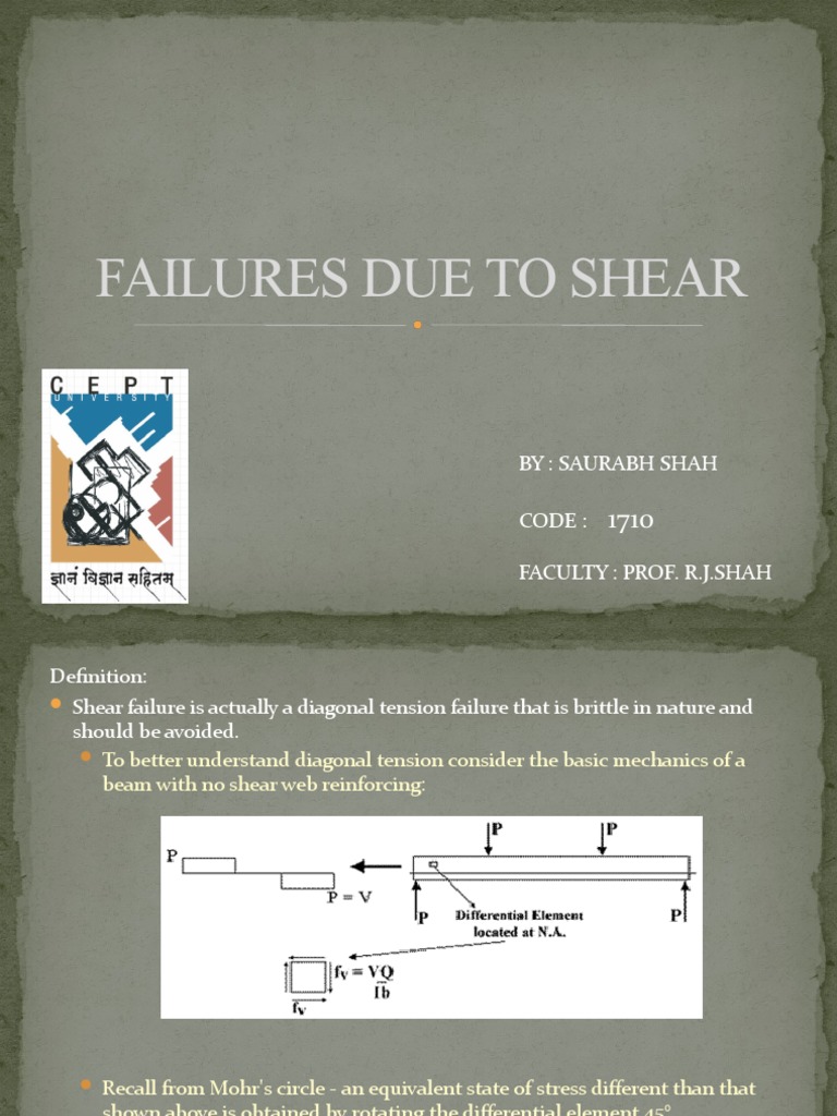 Failures Due To Shear | PDF | Fracture | Strength Of Materials
