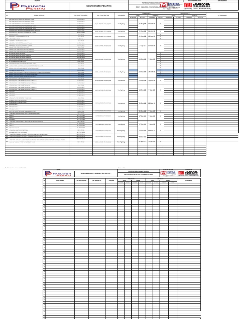 Monitoring Shop Drawing (FF & PL) | Download Free PDF | General ...