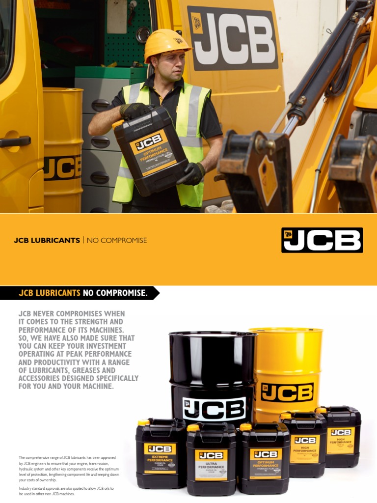 JCB Lubricants for Peak Performance | PDF | Motor Oil | Lubricant