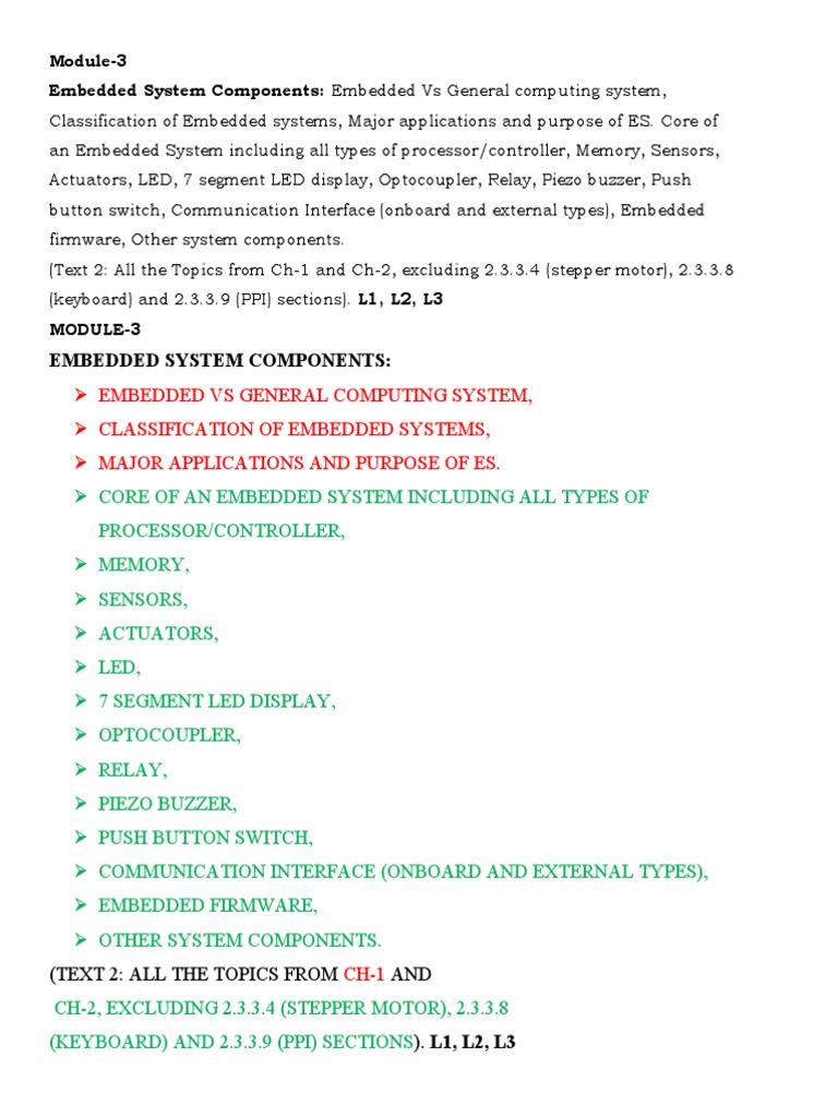 Embedded Vs General Computing System, Classification of Embedded ...