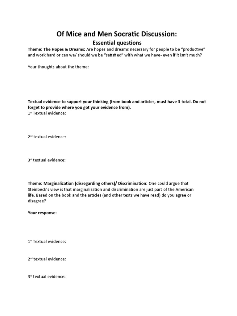 Essential Question Discussion Practice - Omm | PDF