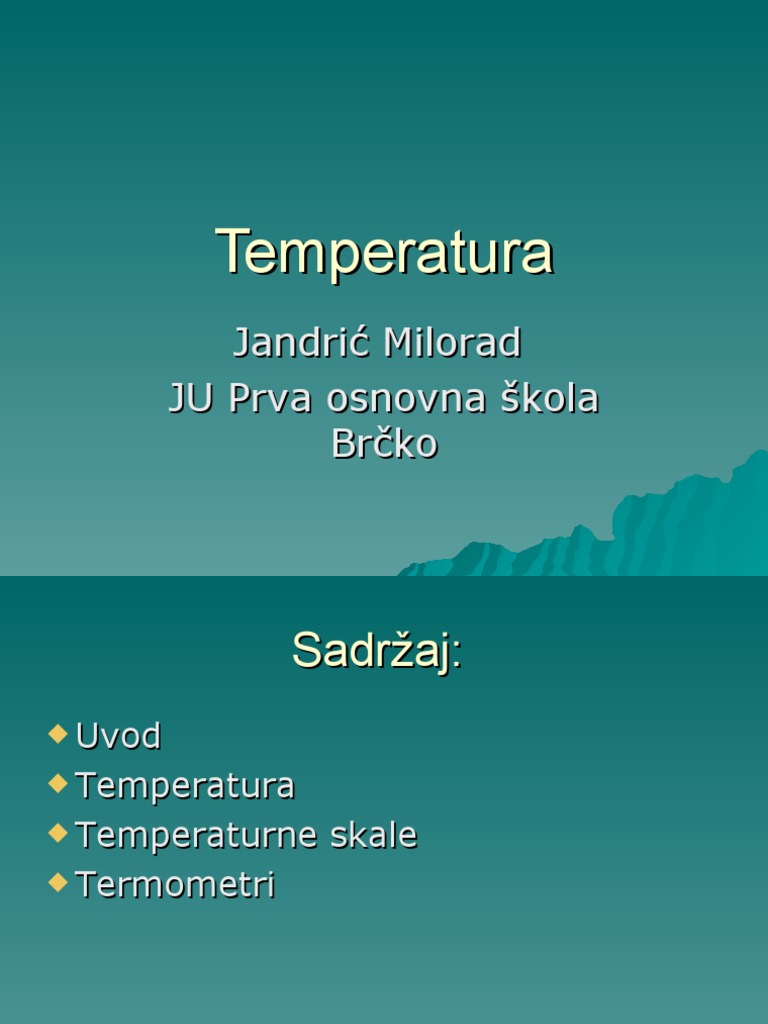 Temperatura | PDF
