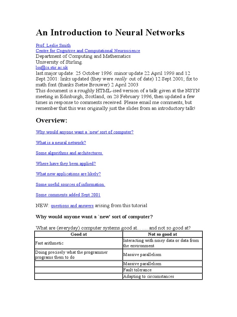 Neural Networks Introduction Guide | PDF | Artificial Neural Network ...