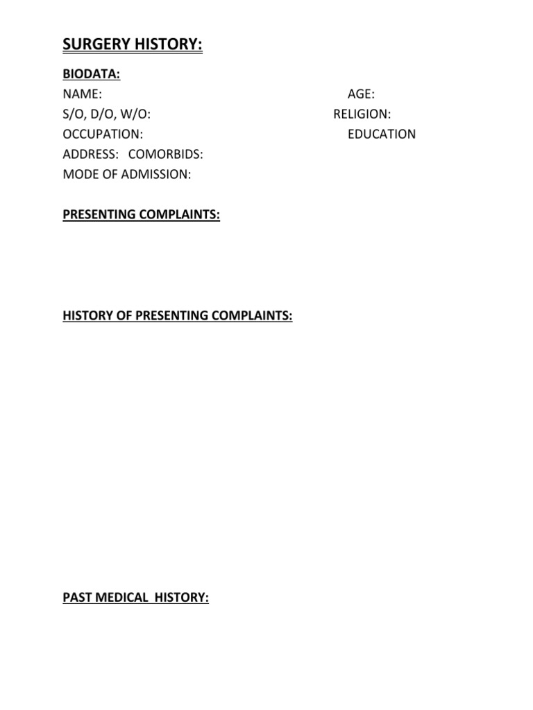 Surgical HX | PDF