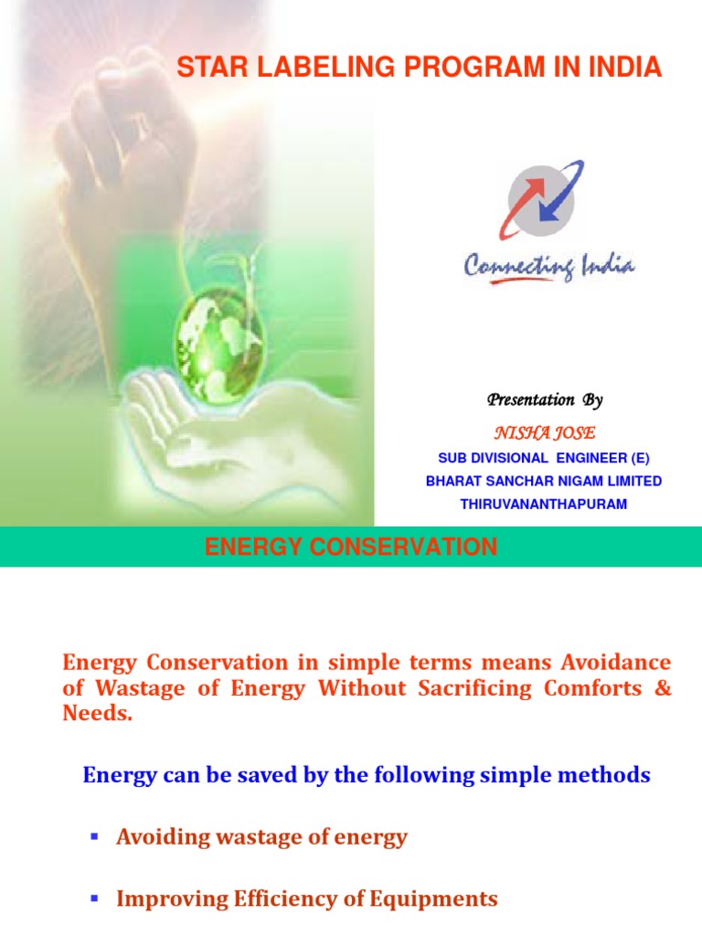 Star Labeling Program in India: Presentation by | PDF | Efficient ...