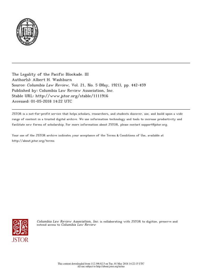 Pacific Blockade PIL | Download Free PDF | Blockade | Justice