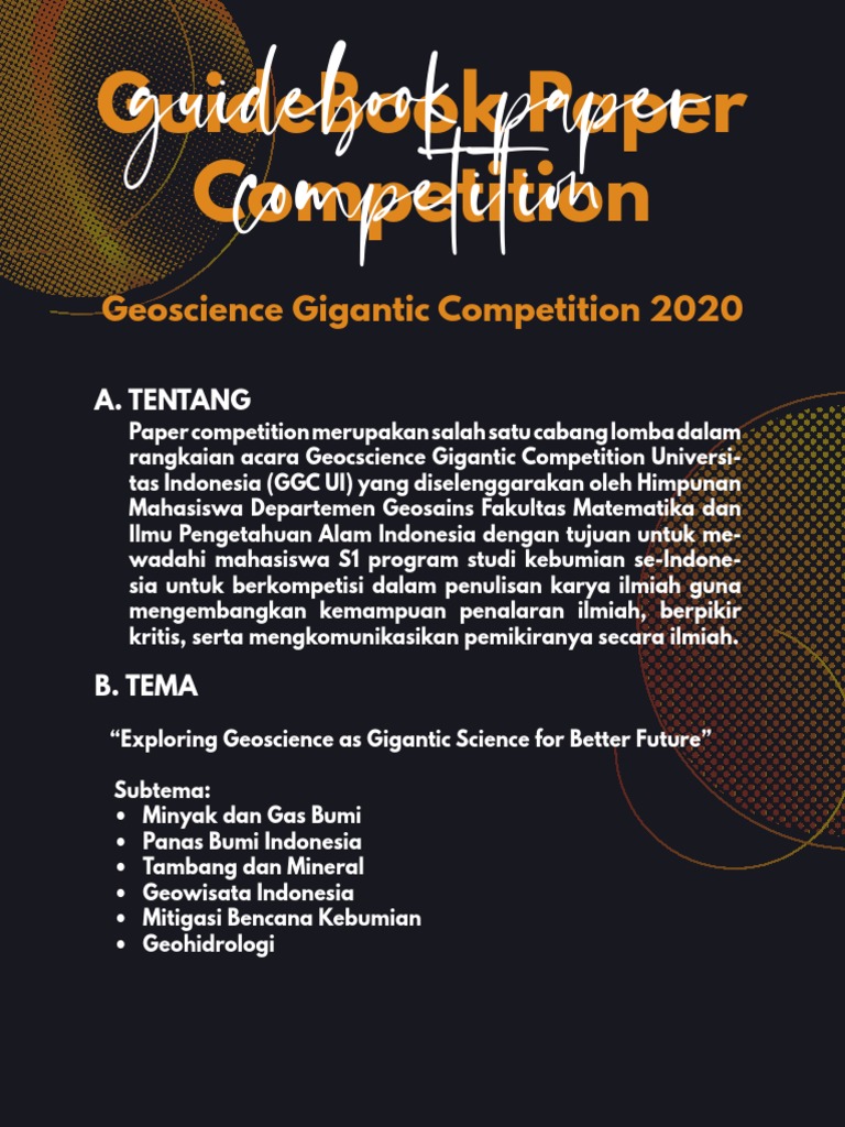 Panduan Lomba Paper Geoscience 2020 | PDF