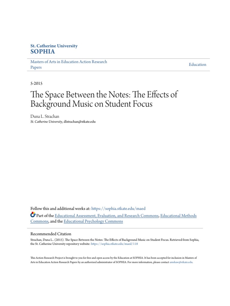 The Space Between The Notes - The Effects of Background Music On S ...