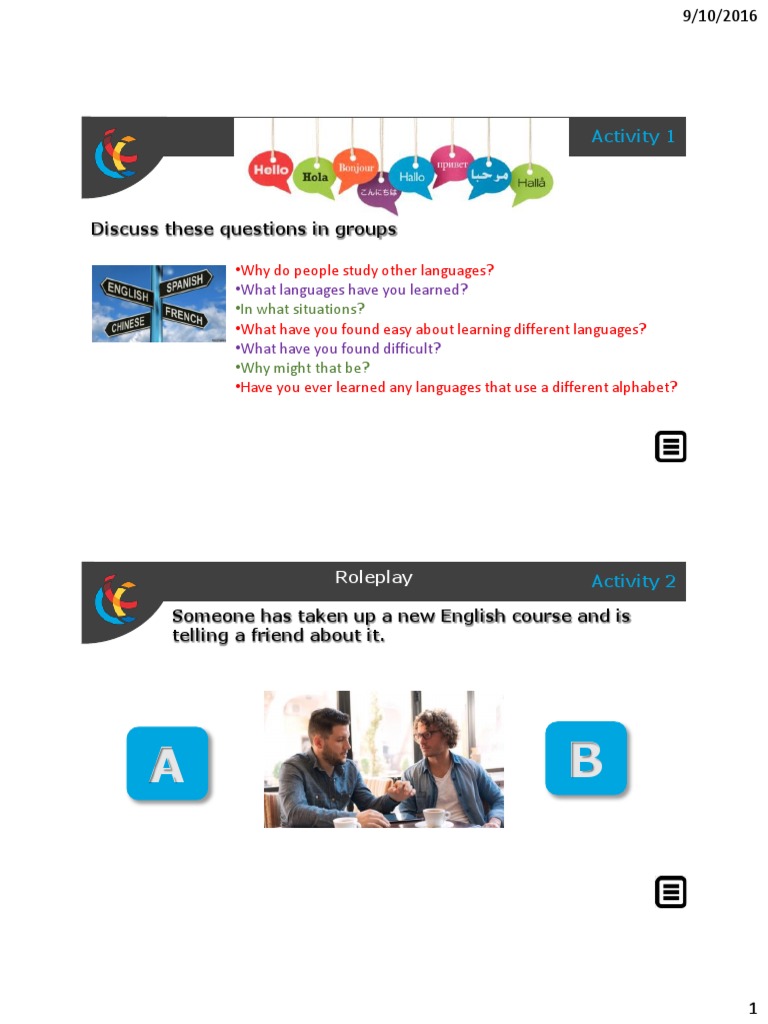 Discuss These Questions in Groups: - Why Do People Study Other ...