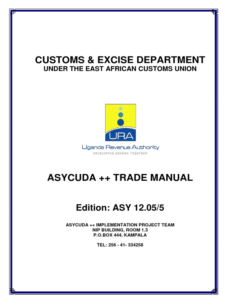 620 Asycuda Trade Manual PDF | PDF | Customs | Tariff