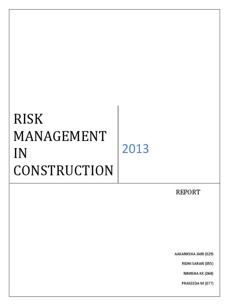 Risk Management in Construction | PDF | Risk | Risk Management