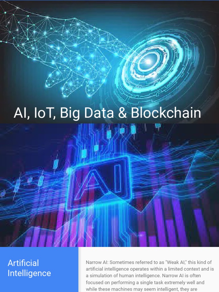 Ai, Iot, Big Data & Blockchain | PDF | Artificial Intelligence ...