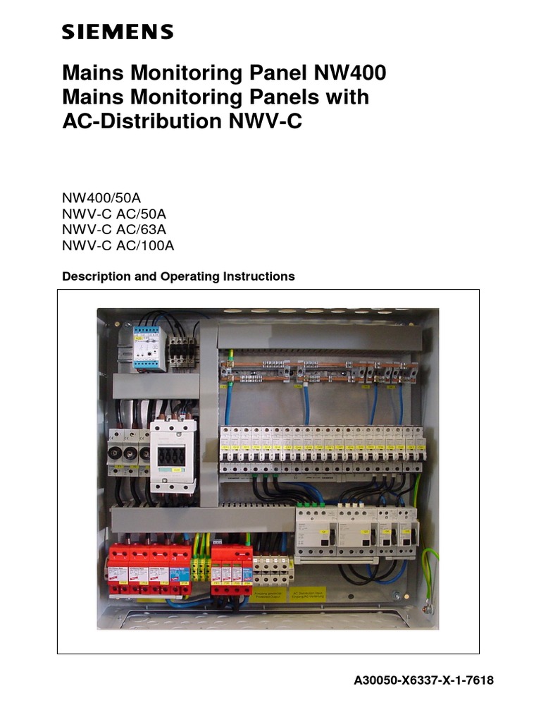 Mains Monitoring Panel NW400 Mains Monitoring Panels With AC ...