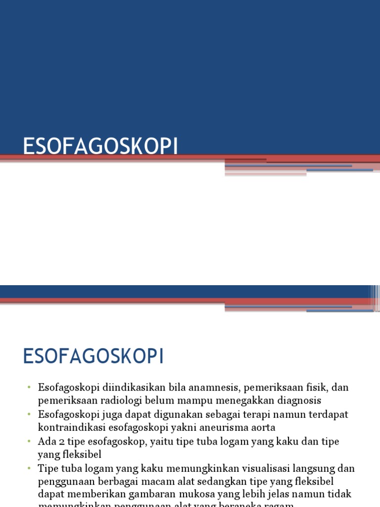 Esofagoskopi | PDF | Sains & Matematika