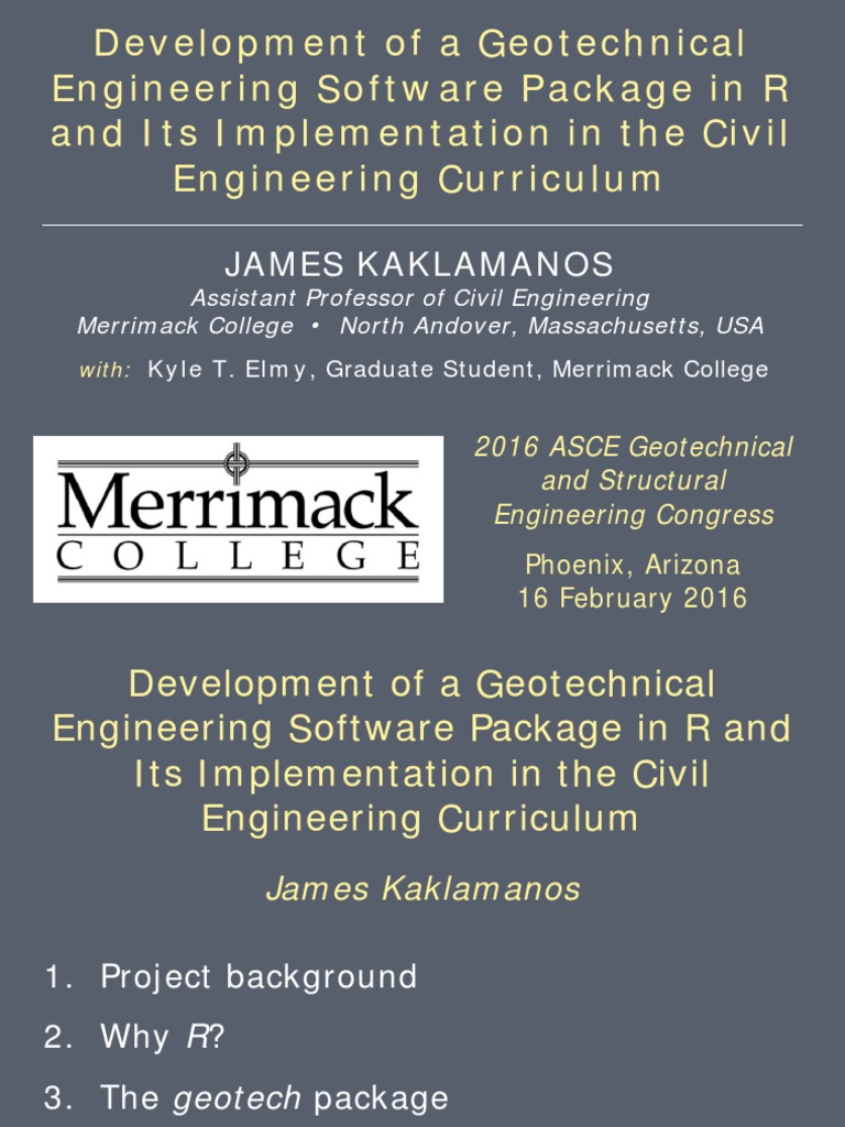 Kaklamanos Geotech Presentation | PDF | Command Line Interface | Geotechnical Engineering