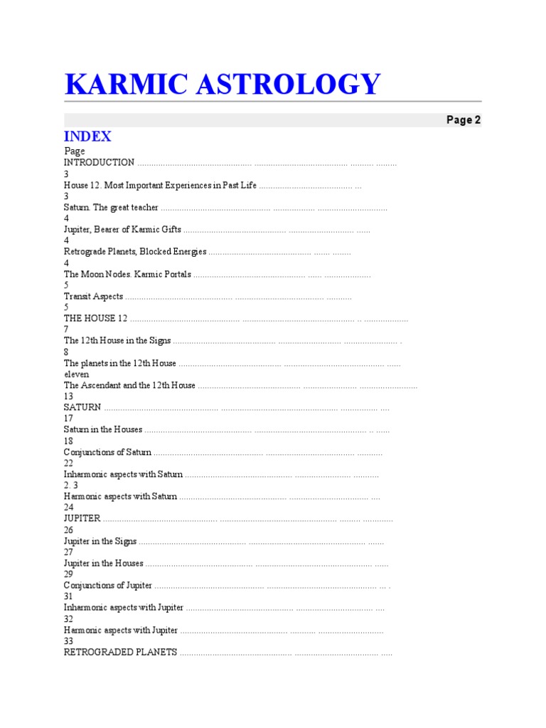 Understanding Karmic Astrology Basics | PDF | Planets In Astrology ...