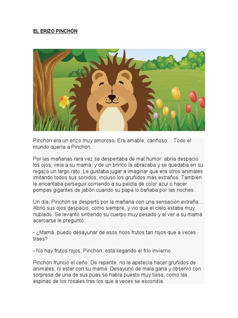 El Erizo Pinchón Pdf