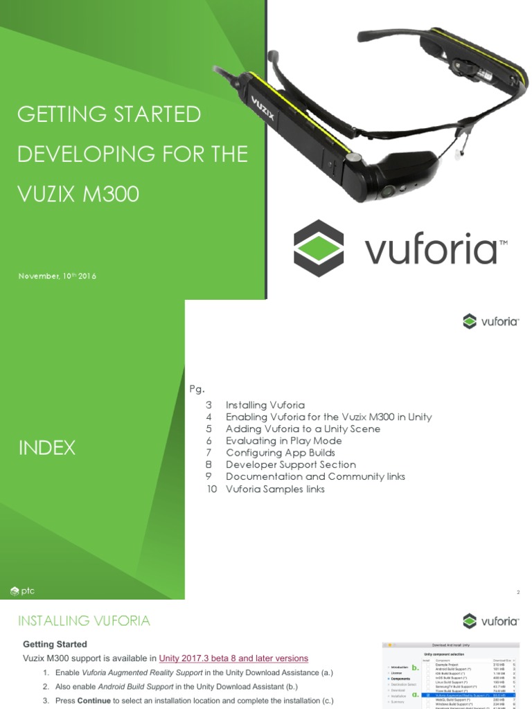 Getting Started With Vuforia On The M300 Pdf Unity Game Engine Android Operating System