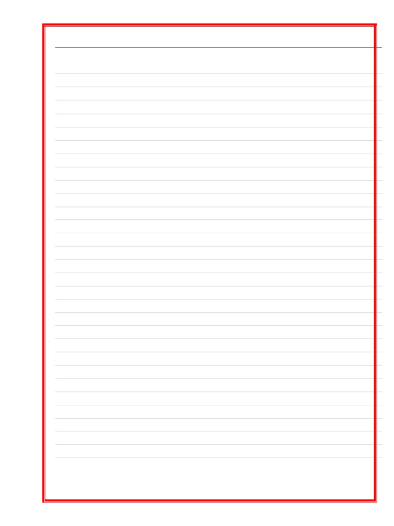 Margen Color Rojo Con Hoja Perforada | PDF